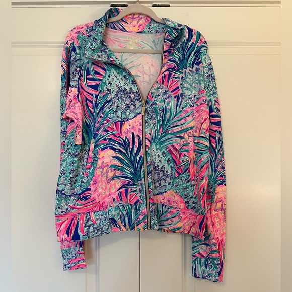 Jackets & Coats | Nwt Lilly Pulitzer Luxletic Caden Track Jacket Multi ...